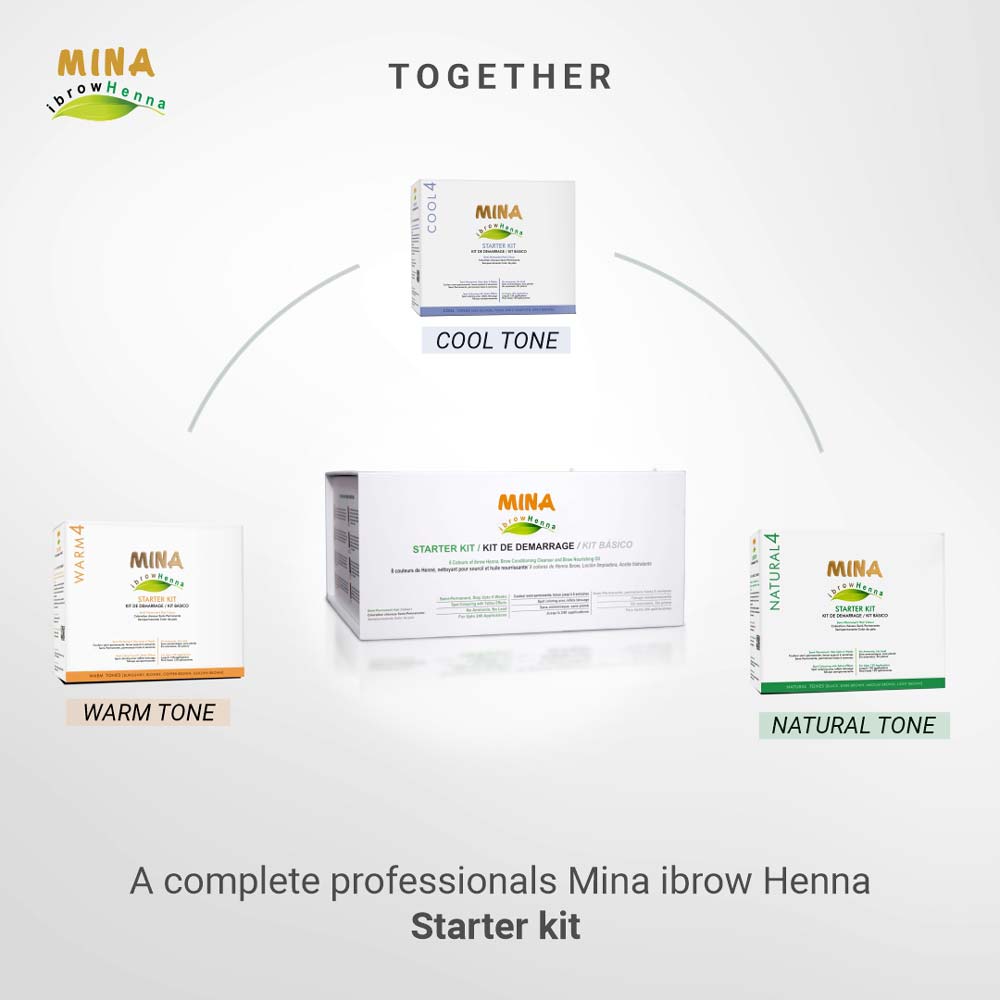 MinaIbrow Natural Henna Brow Master Kit | Professional Starter Kit ...